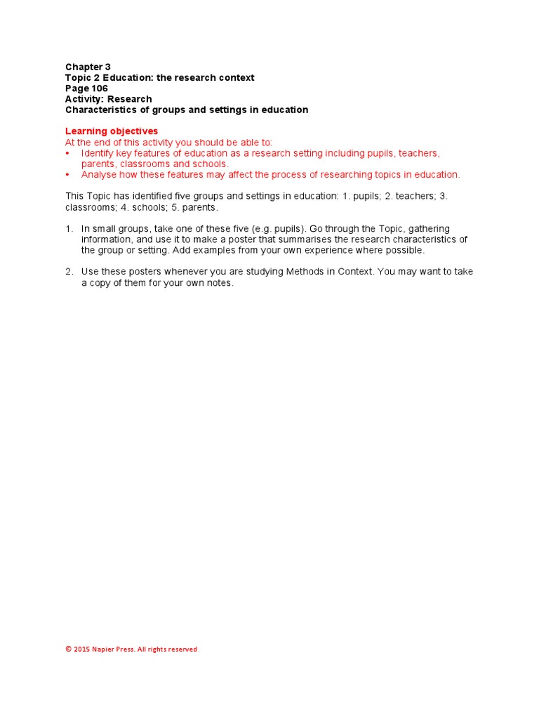 4.research Methods Activity Page106 | PDF | Science & Mathematics
