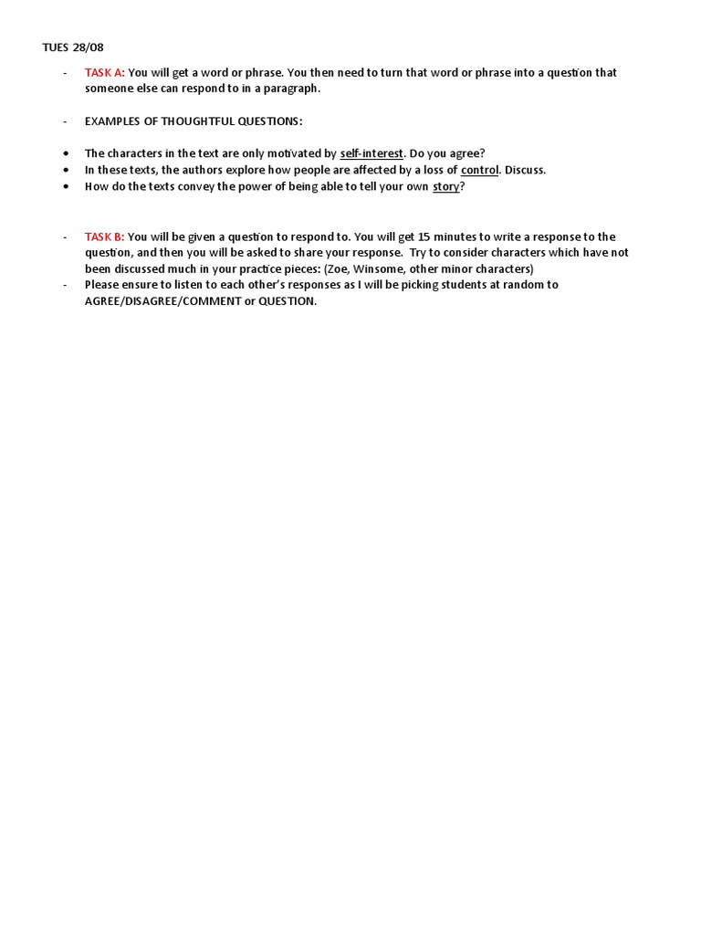 Discussion Questioning Idea | PDF