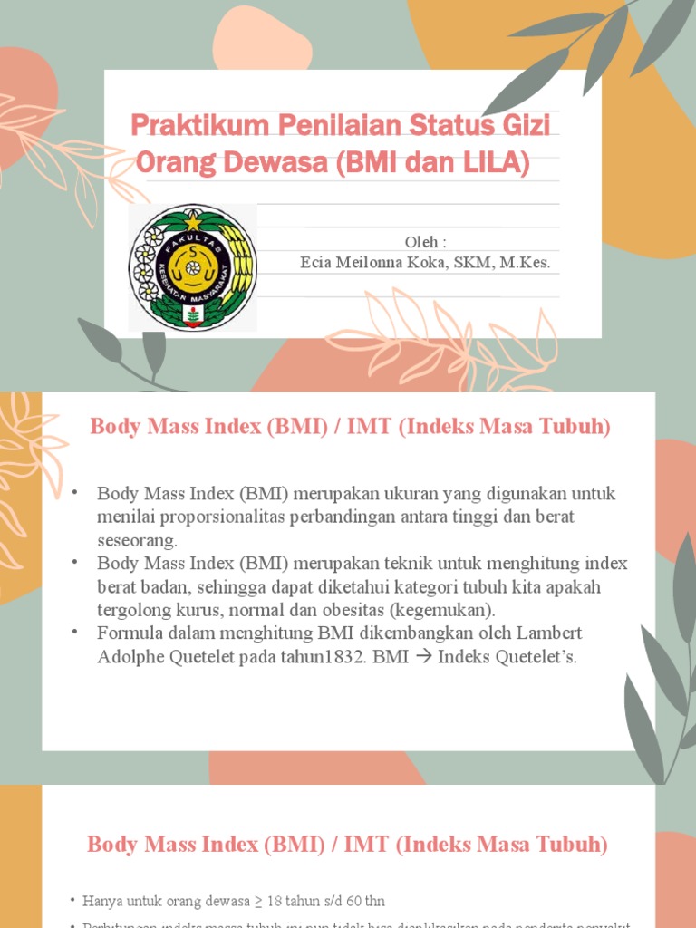 Penilaian Status Gizi Dewasa: BMI & LILA | PDF