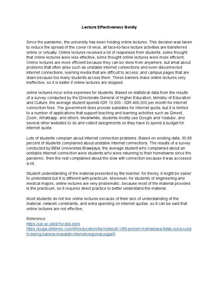 Argumentative Essay - ICE Lv.3 | PDF | Lecture | Internet