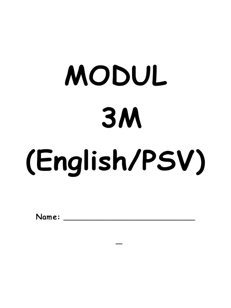 Modul 3M (English/PSV) : Name | PDF