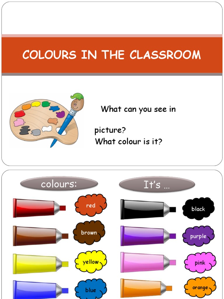 3) Colours-And-Classroom-Objects-Ppt-Fun-Activities-Games-Picture-Description-Exercises - 8161 | PDF