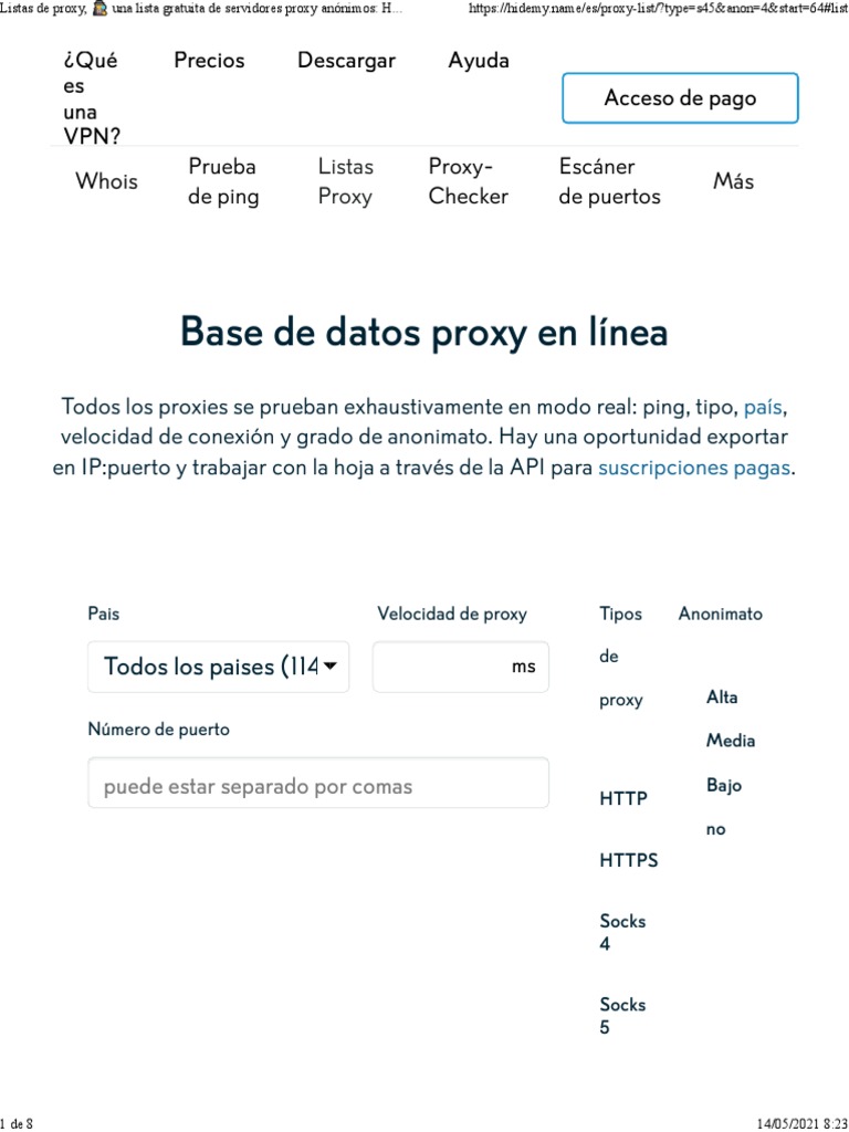 Listas de Proxy2 | PDF | Servidor proxy | La seguridad informática