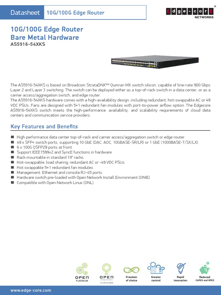 As5916-54xks DS R03 | PDF | Computer Engineering | Computer Hardware As5916-54xks DS R03 | PDF | Computer Engineering | Computer Hardware