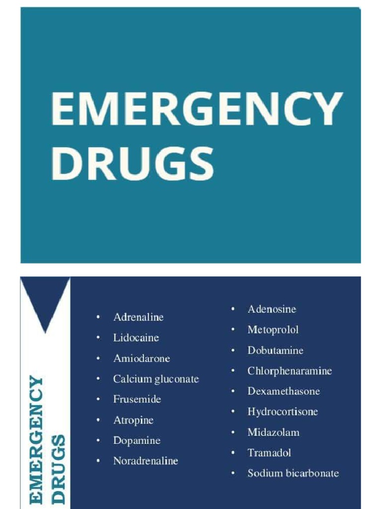 Emergency Drugs | PDF