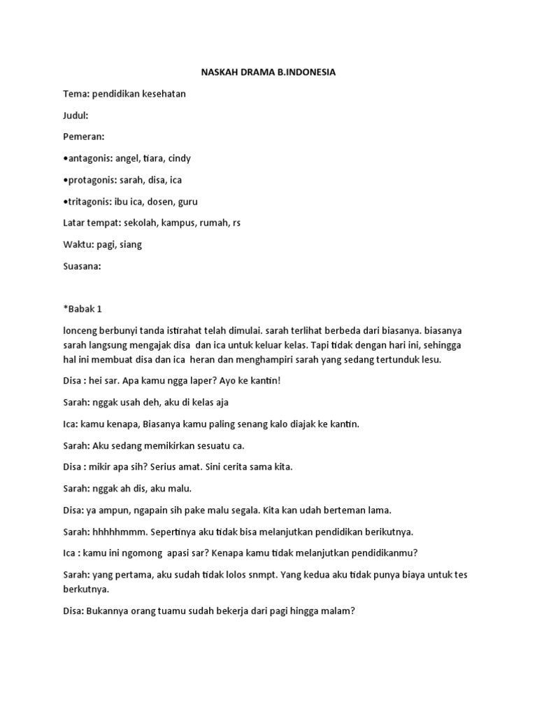 Naskah Drama Indonesia-1 | PDF