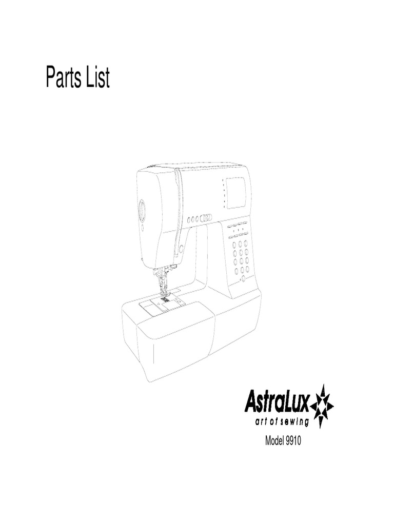 Parts List: Model 9910 | PDF | Belt (Mechanical) | Screw