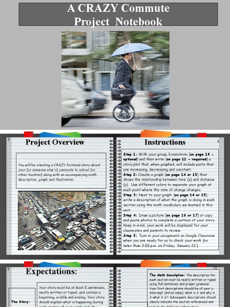 Crazy Commute Story and Math Project | PDF | Cartesian Coordinate ...