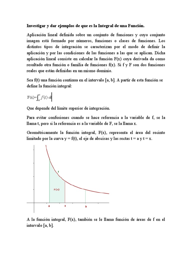 Introducción a Integrales y Ejemplos | PDF | Integral | Función ...