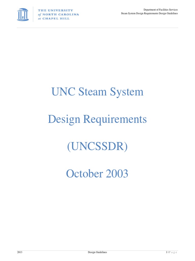 Steam System Design Requirements | PDF | Pipe (Fluid Conveyance) | Steam