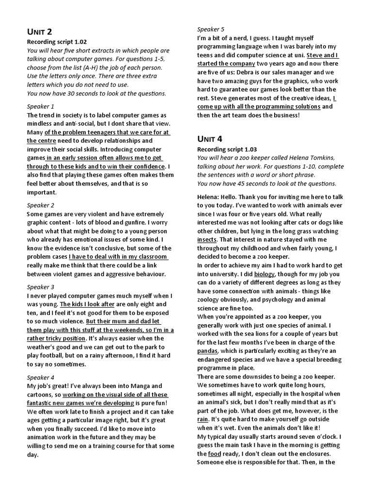 Objective First Workbook Transcripts | PDF | Sherlock Holmes | Dr. Watson