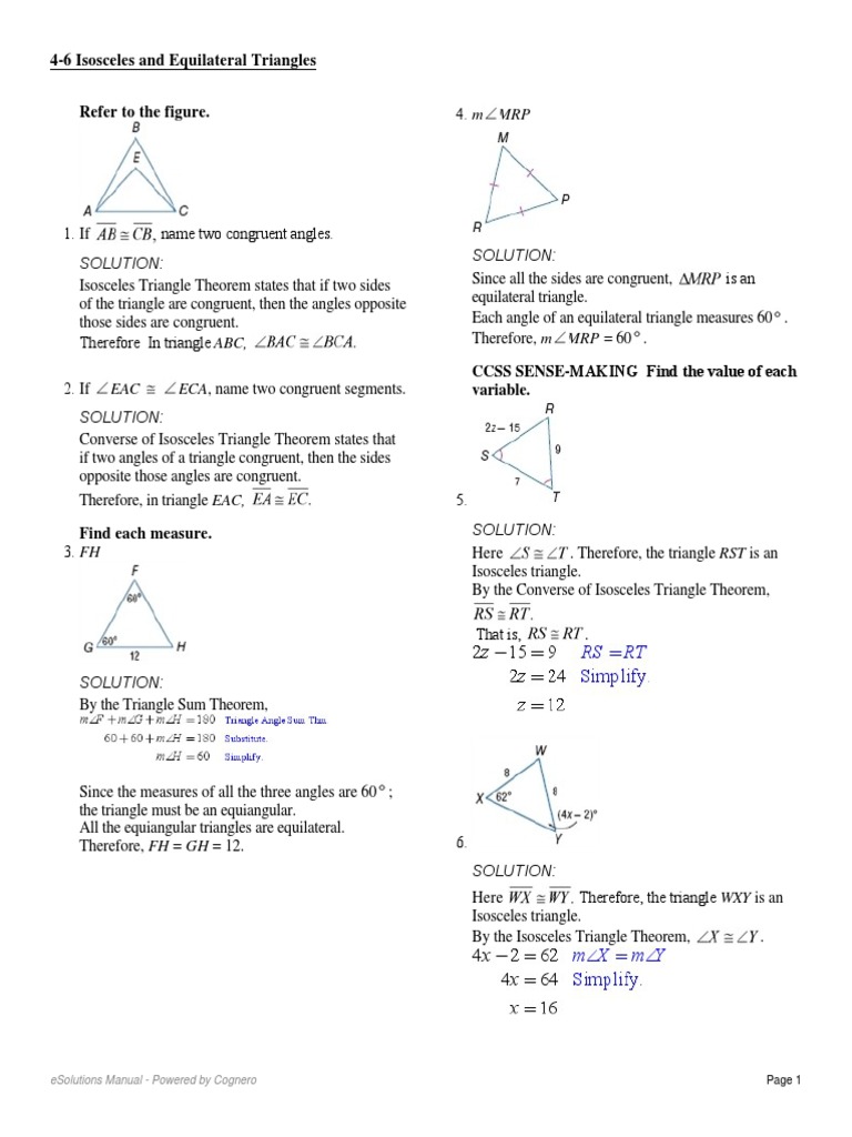 Geometry: Isosceles & Equilateral Triangles | PDF | Triangle | Polytopes