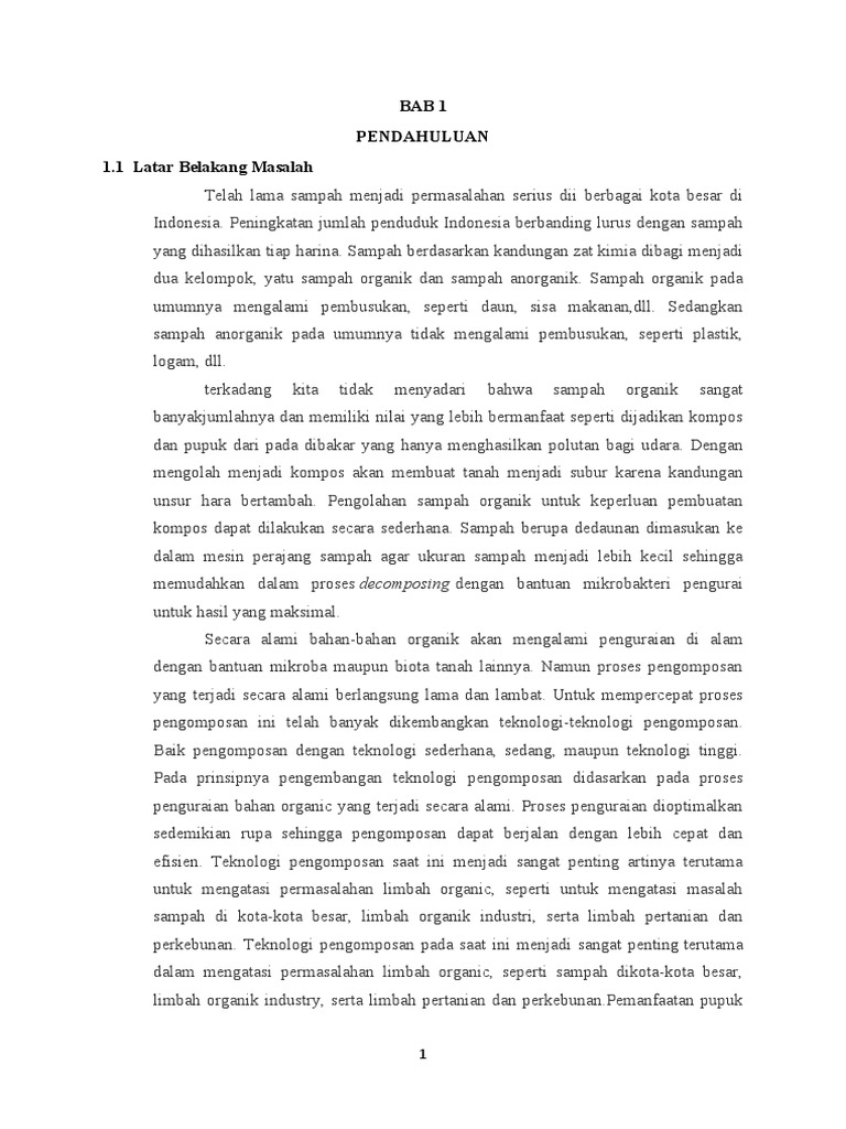 Bab 2 Laporan Pengomposan Miniriset | PDF