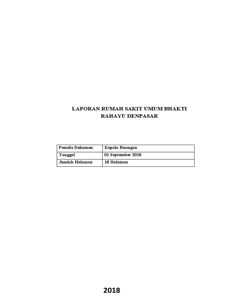 Laporan-Bulanan-Rumah Sakit | PDF | Kesehatan Holistik | Sains & Matematika