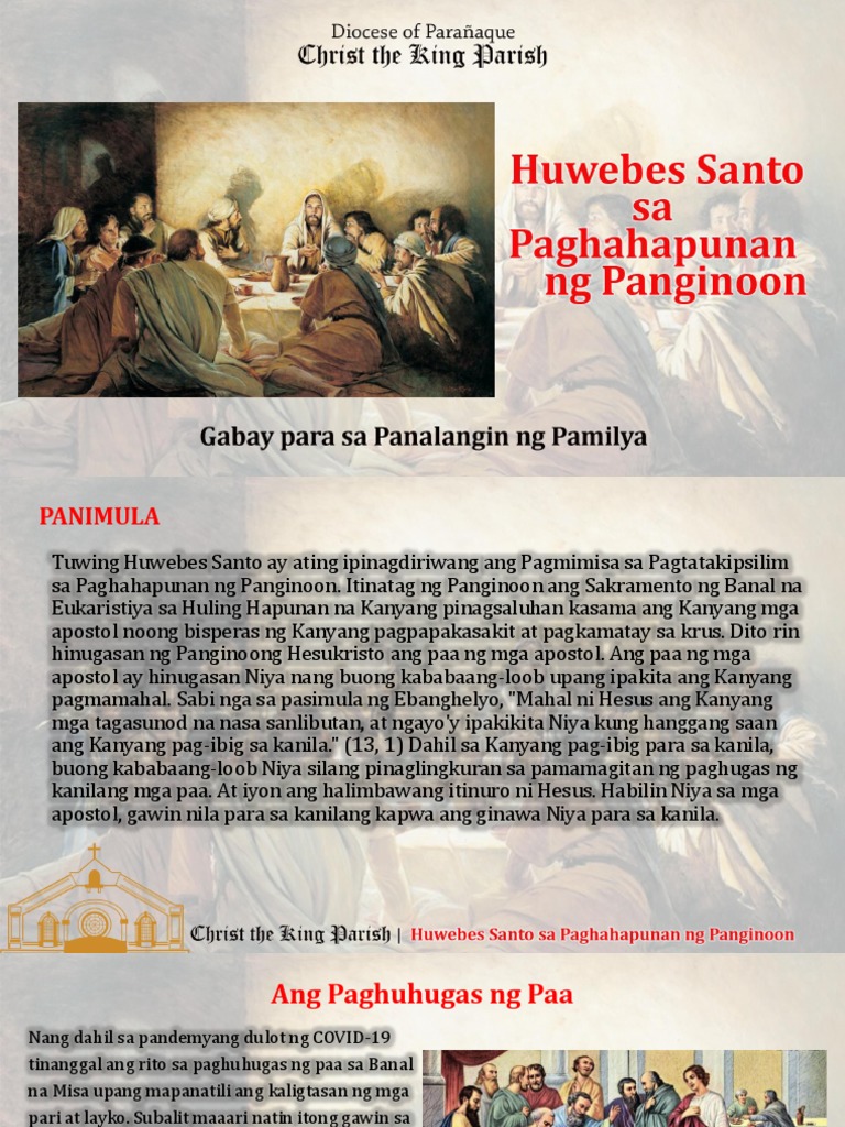 Ang Paghuhugas NG Paa | PDF
