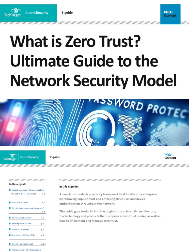 What Is Zero Trust? Ultimate Guide To The Network Security Model | PDF ...
