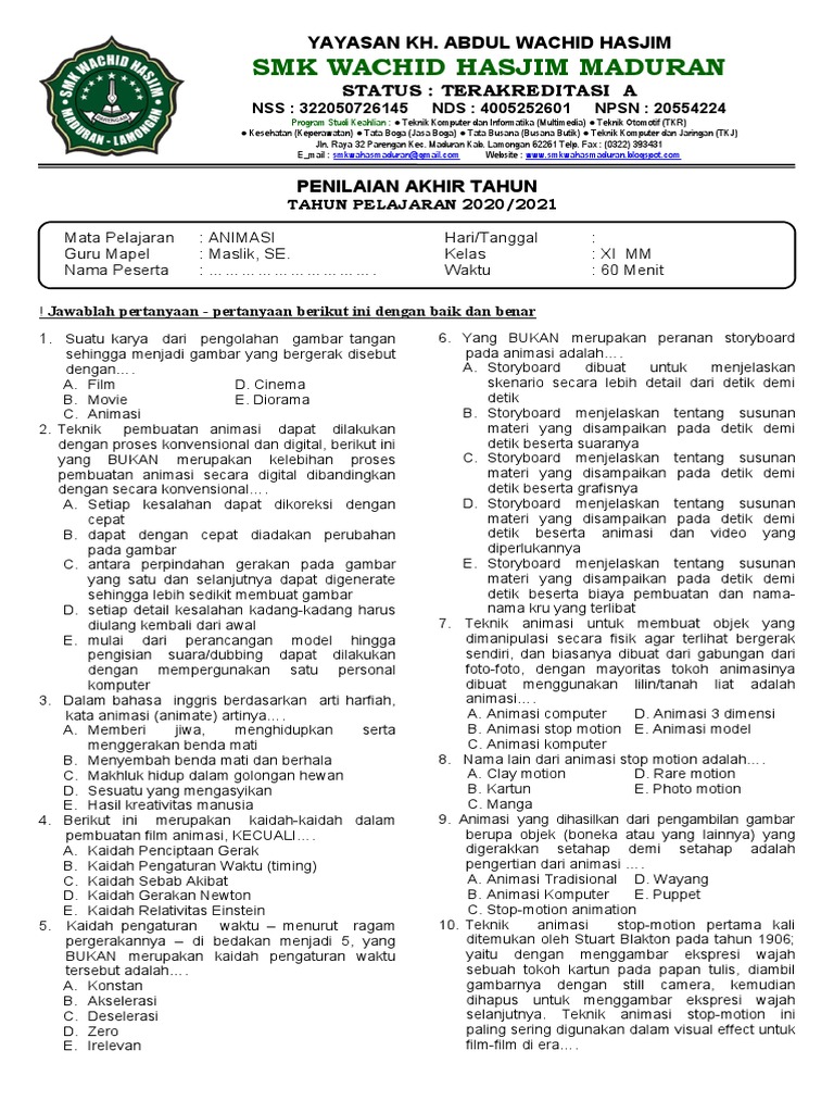 Animasi: Teknik dan Definisi Dasar | PDF