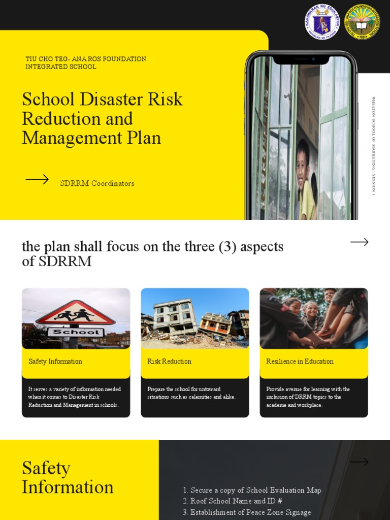 School Disaster Risk Reduction and Management Plan: SDRRM Coordinators ...