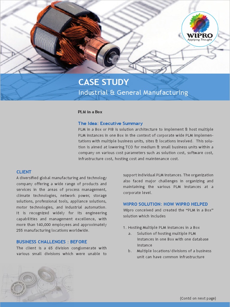 Case Study: Industrial & General Manufacturing | PDF | Product ...