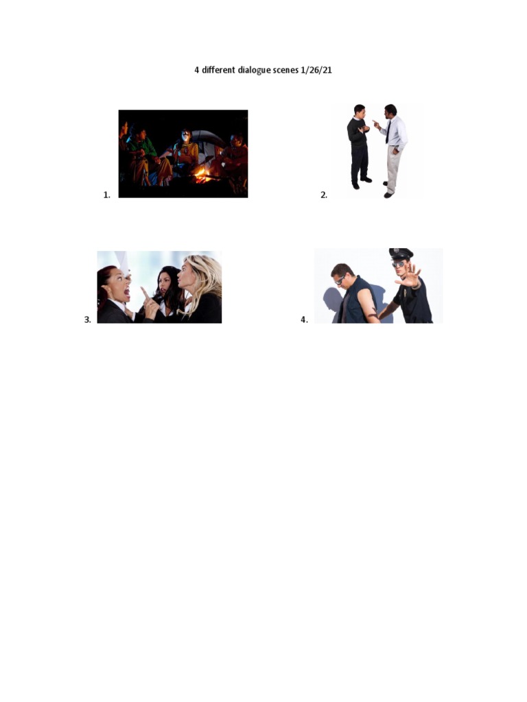 4 Different Dialogue Scenes 1 | PDF