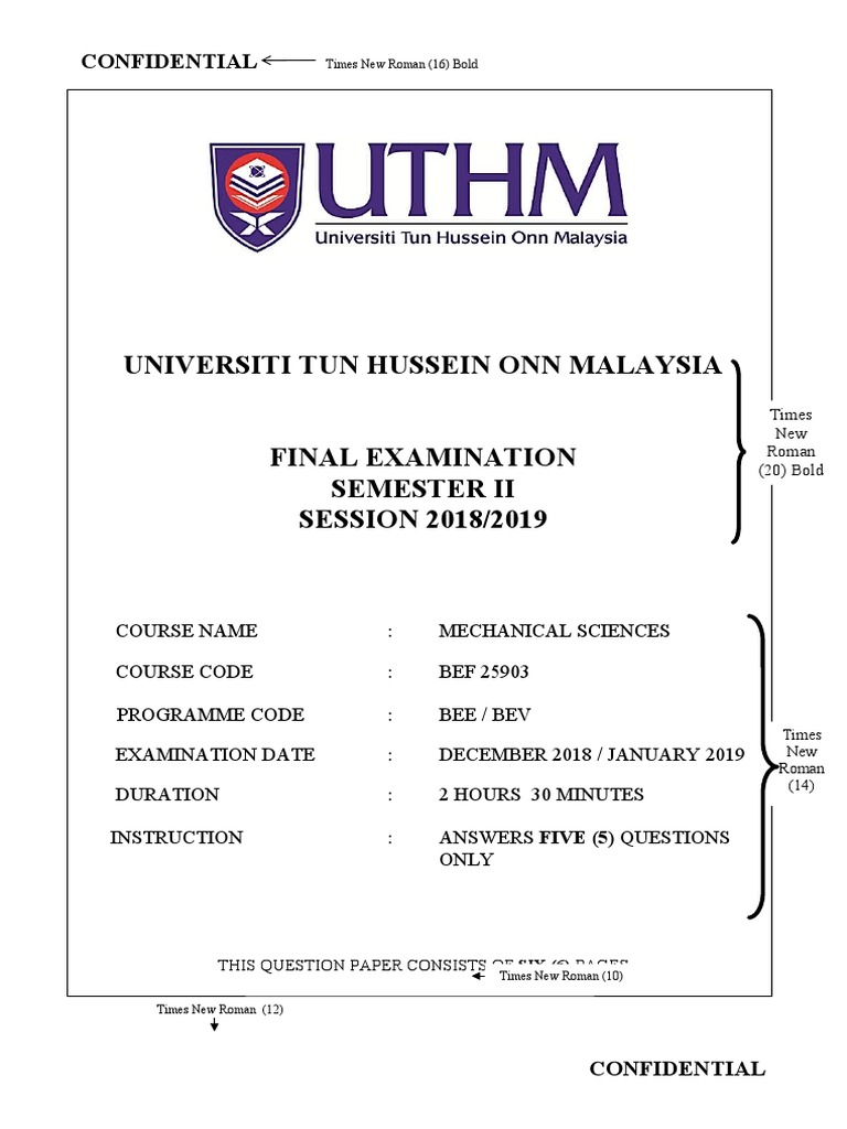 Contoh Soalan Exam (BI) | PDF | Schools