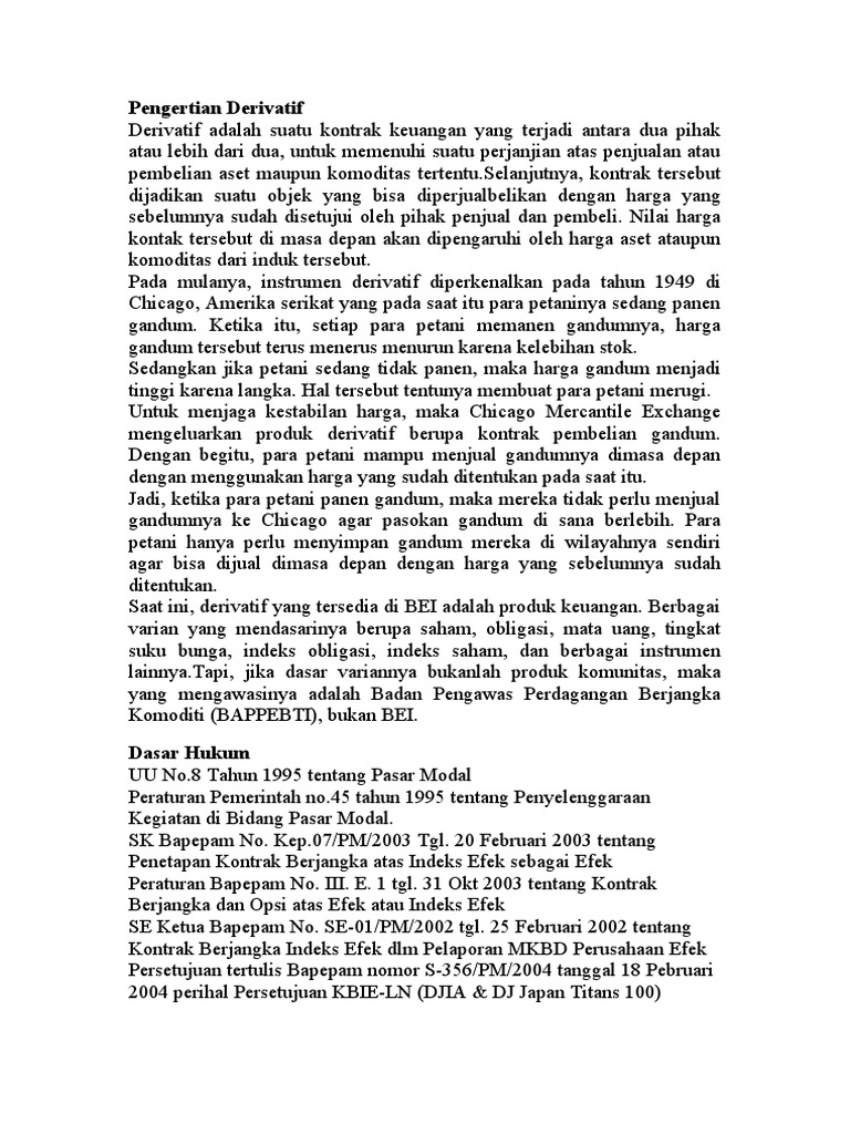 Pengertian Derivatif | PDF