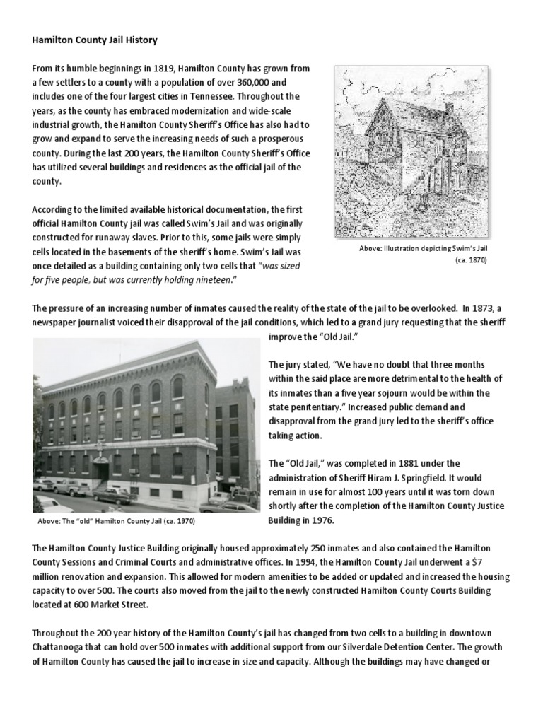 Hamilton County Jail: A Historical Overview | PDF | Prison | Criminology