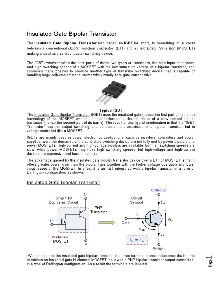 Insulated Gate Bipolar Transistor | PDF | Field Effect Transistor ...
