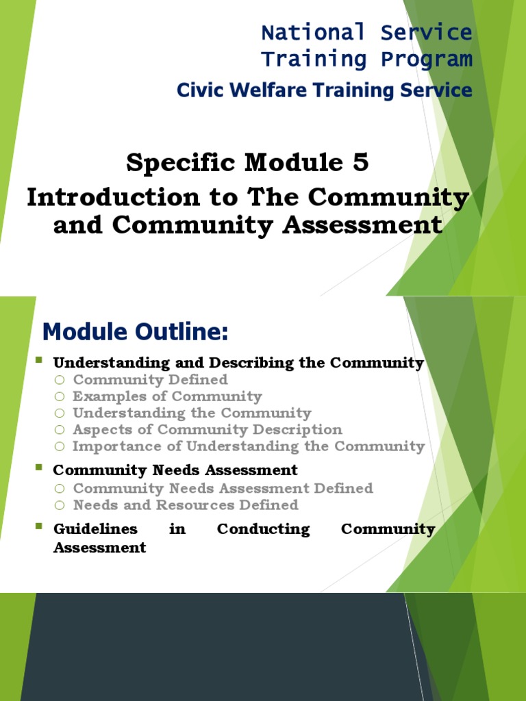 Intro To CBDRRM Readings | Community | Needs Assessment