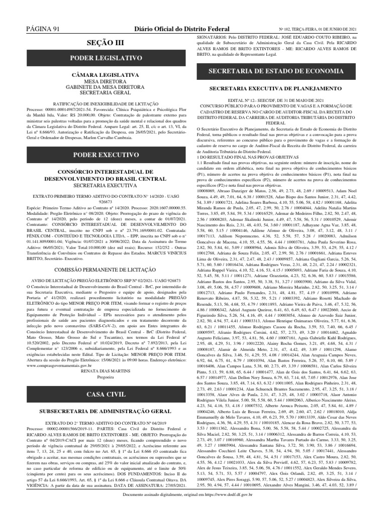 DODF 102 01-06-2021 INTEGRA-páginas-91-108 | PDF | Secretário de Estado ...