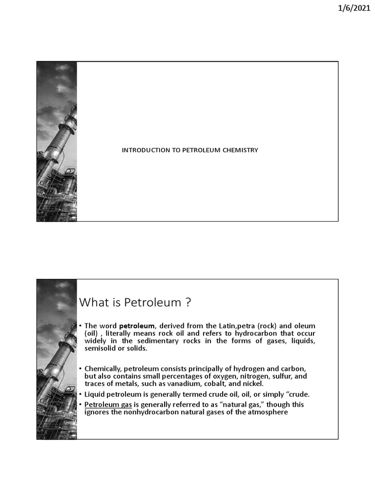 What Is Petroleum ?: Introduction To Petroleum Chemistry | PDF ...