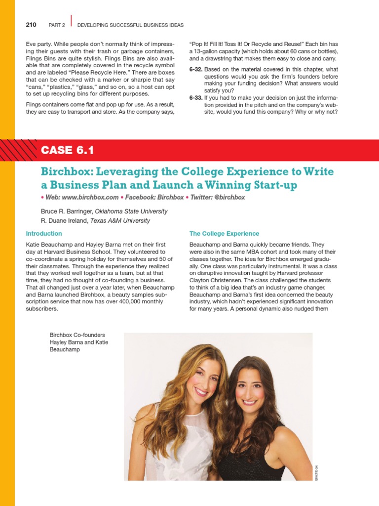 Case Study Writing Business Model | PDF | Entrepreneurship ...