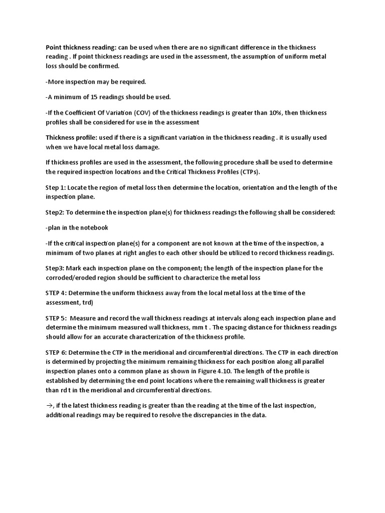 Point Thickness Reading | PDF