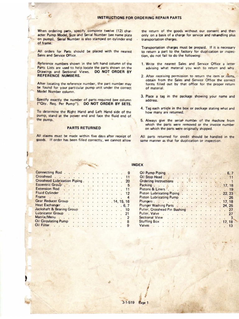 TGHA Parts List | PDF