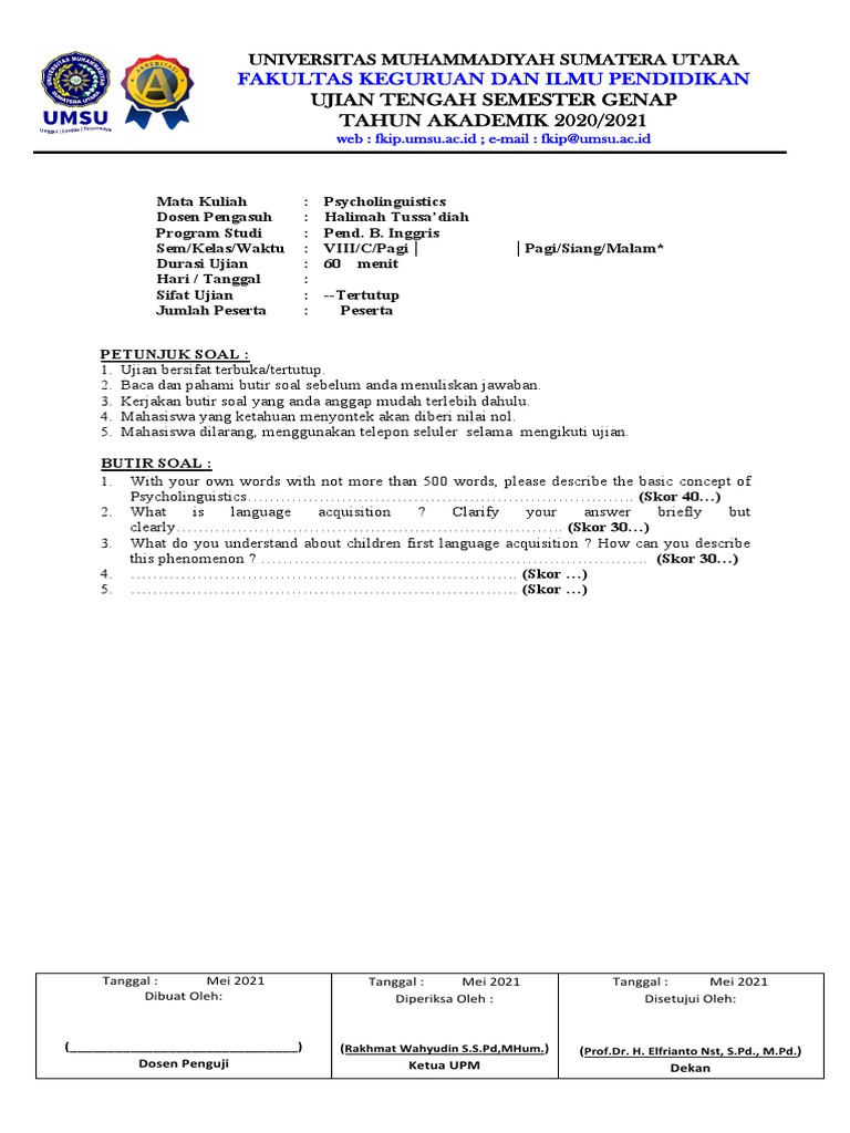 02 SELASA Psycholinguistics Halimah | PDF