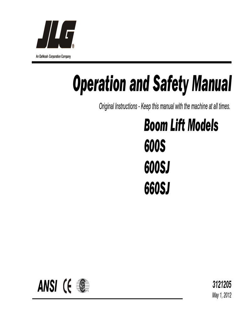 Manual de Operacion JLG 600S | PDF | Wound | Elevator