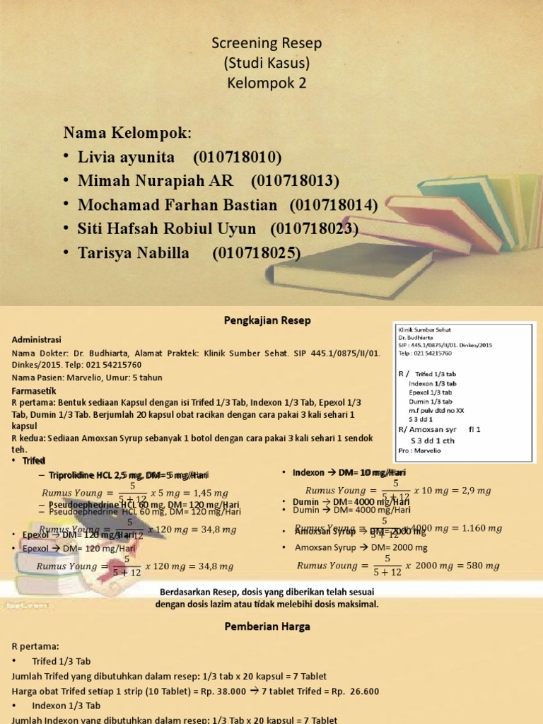 Screening Resep Studi Kasus 3 (Kelompok 2) | PDF | Pengembangan Diri