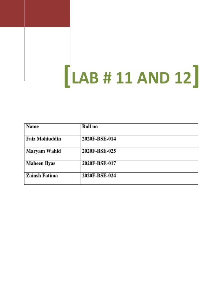 Itse Lab # 11 and 12 | PDF | Web Development | World Wide Web