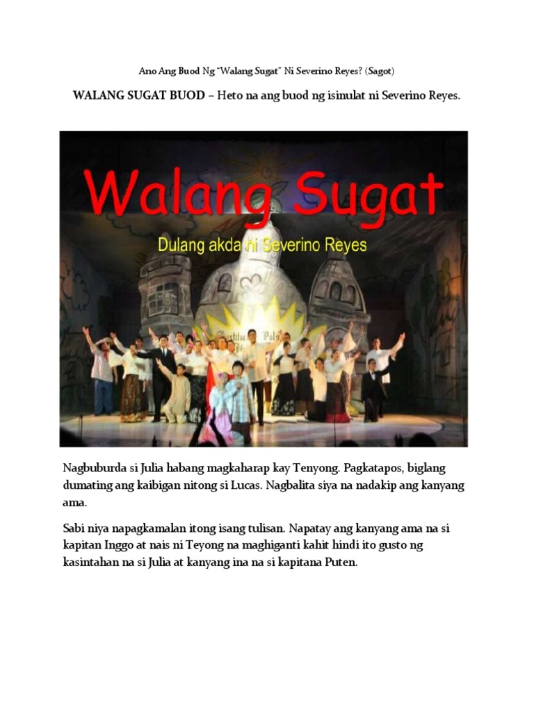 Walang Sugat | PDF