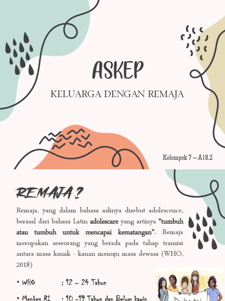 Kelompok 7 - A18.2 - PPT Askep Keluarga Remaja | PDF | Kesehatan Holistik