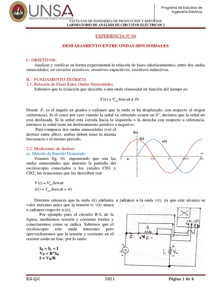 ACE2-Lab4-Desfase Ondas Seno | PDF | Olas | Onda sinusoidal ACE2-Lab4-Desfase Ondas Seno | PDF | Olas | Onda sinusoidal