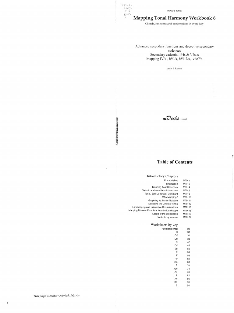 Mapping Tonal Harmony Workbook 6-Ariel J. Ramos | PDF