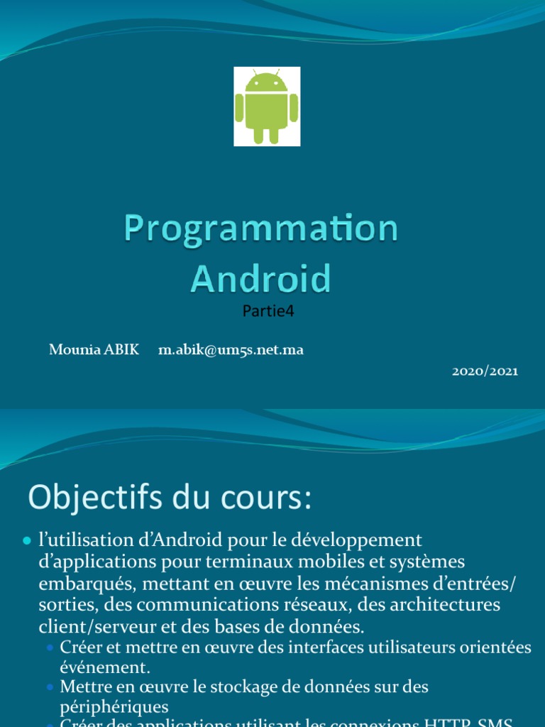Cours IHM Complexe | PDF | Android (Système d'exploitation) | Mise en page