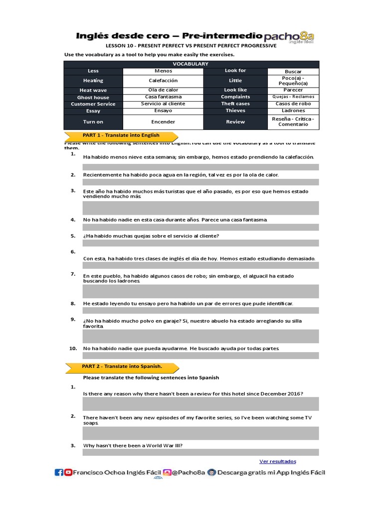 Lesson 10 - There Has Been Vs There Have Been | PDF | Entretenimiento ...