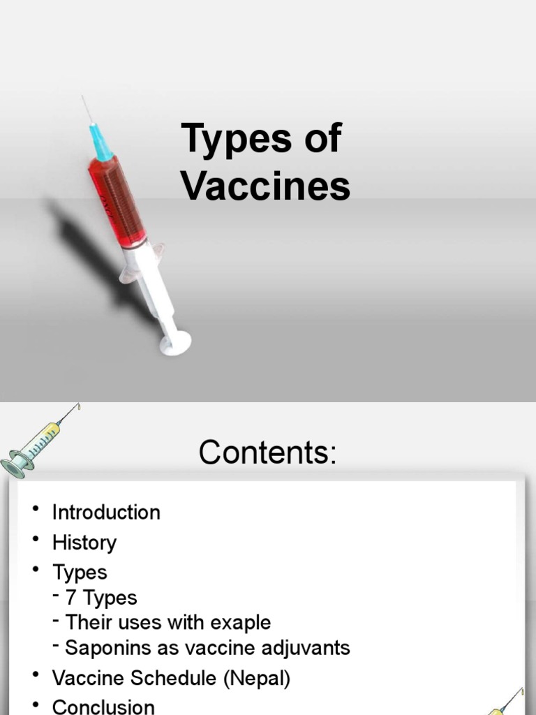 Types of Vaccines | PDF | Vaccines | Microbiology