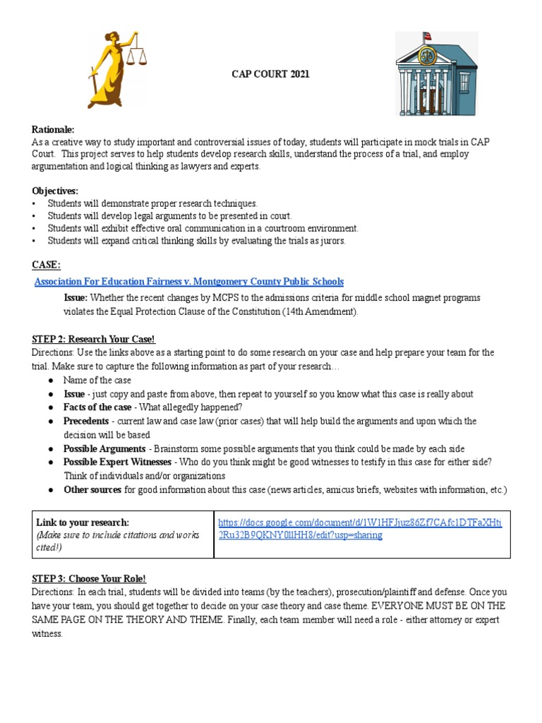 CAP Court Overview | PDF | Witness | Trials