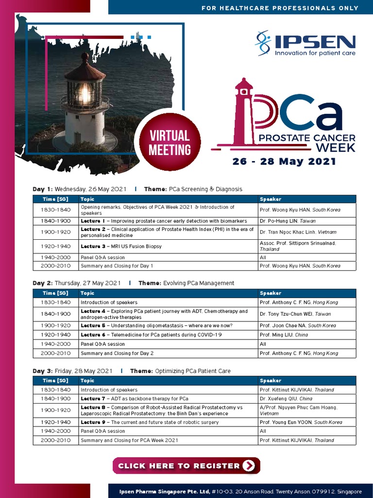 Agenda - PCa Week 2021 Final | PDF | Clinical Medicine | Medical ...