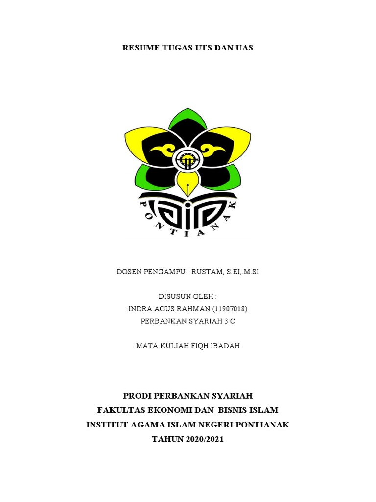 1 Indra Agus Rahman (11907018) PBS 3C Resume Tugas Uts Dan Uas Fiqih Ibadah | PDF | Agama ...