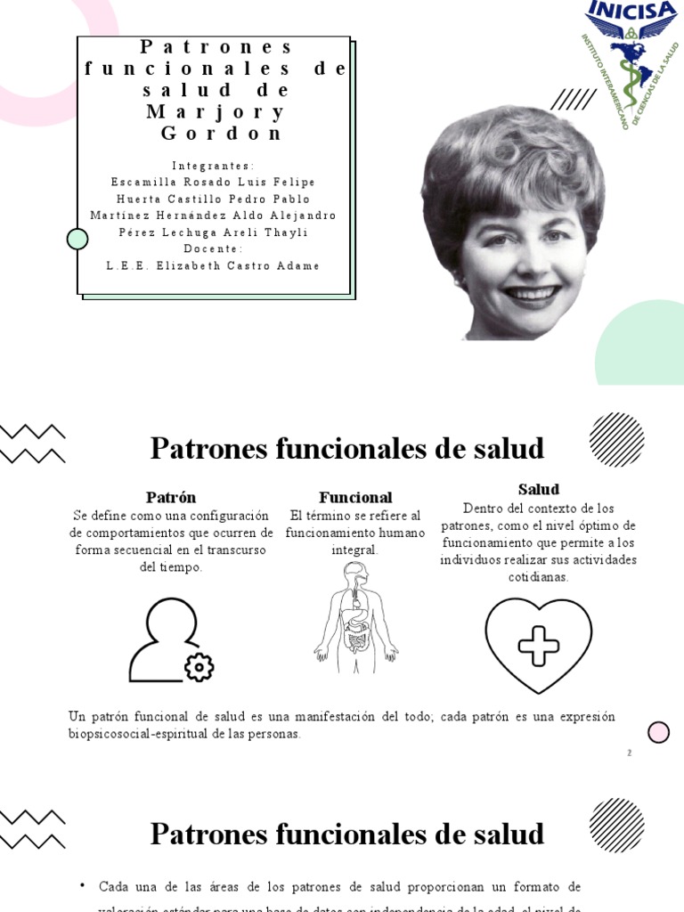 Patrones Funcionales de Salud de Marjory Gordon | PDF | Percepción | Estrés (biología)