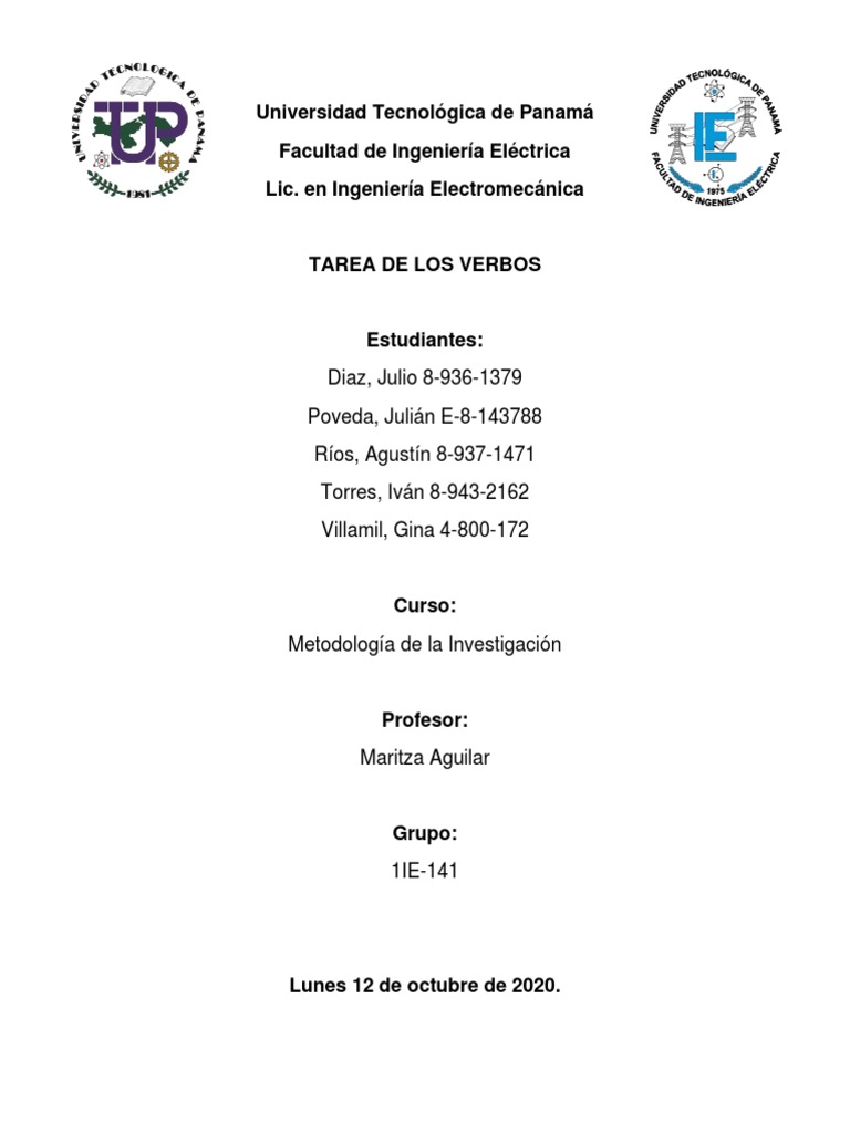 Verbos PARA MARCO TEÓRICO | PDF